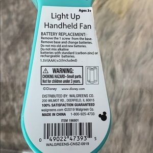 Disney | Toys | Disney Mickey Mouse Light Up Handheld Fan | Poshmark